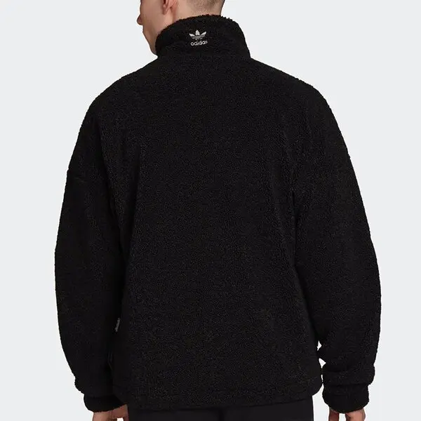 Adidas Originals Lambswool Jacket With Large Logo Pattern