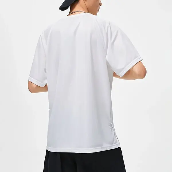 LI-NING Badfive Logo T-shirt 'white Blue - White/blue