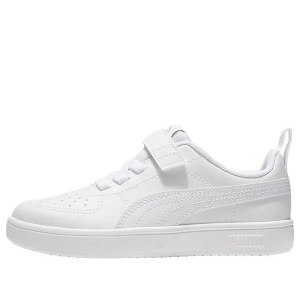 PUMA Leather Lace Up Sneakers With Hook-and-loop Closure