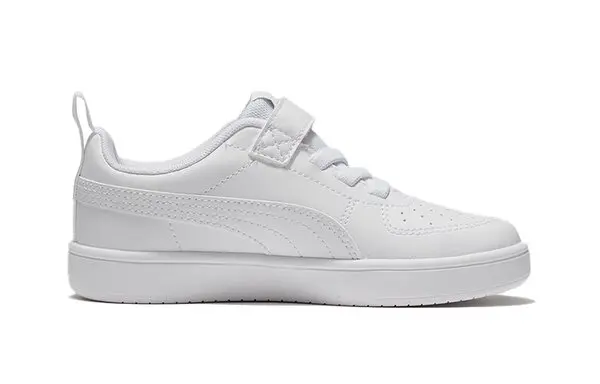 PUMA Leather Lace Up Sneakers With Hook-and-loop Closure