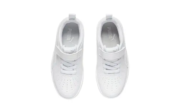 PUMA Leather Lace Up Sneakers With Hook-and-loop Closure