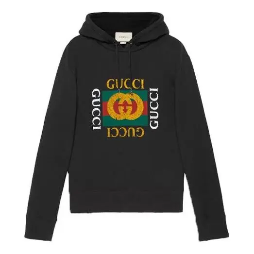 Gucci Vintage Crew Popover Hoody - Black