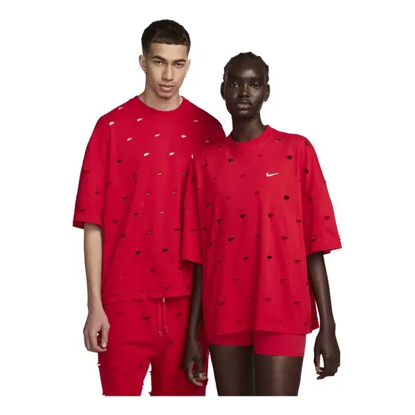 Nike X Jacquemus Embroidered Swoosh T-shirt - Red