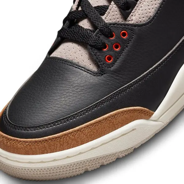 JORDAN Air 3 Retro "desert Elephant - Black/rush Orange/fossil Stone