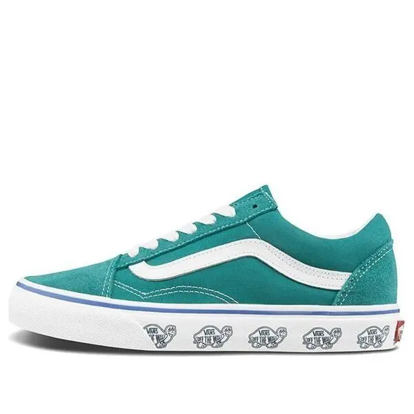 VANS Sidewall Print Old Skool Low Top Sneakers - Blue