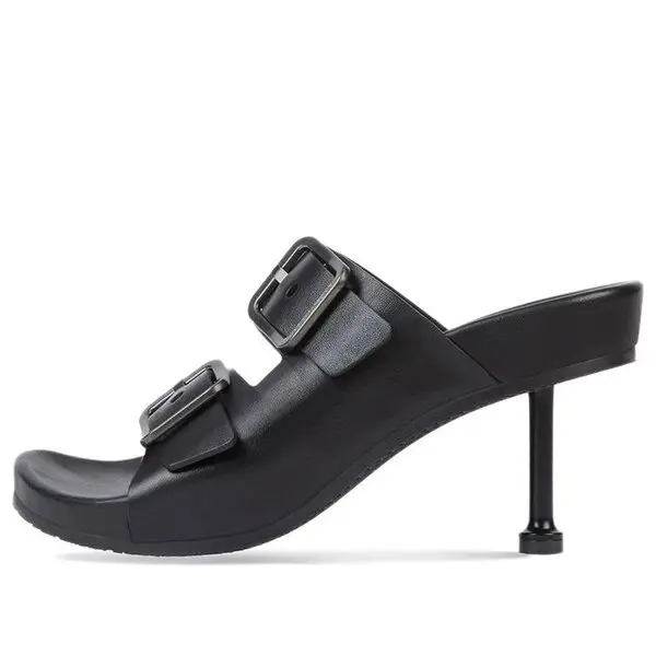 Balenciaga Mallorca Buckled Heeled Sandals - Black