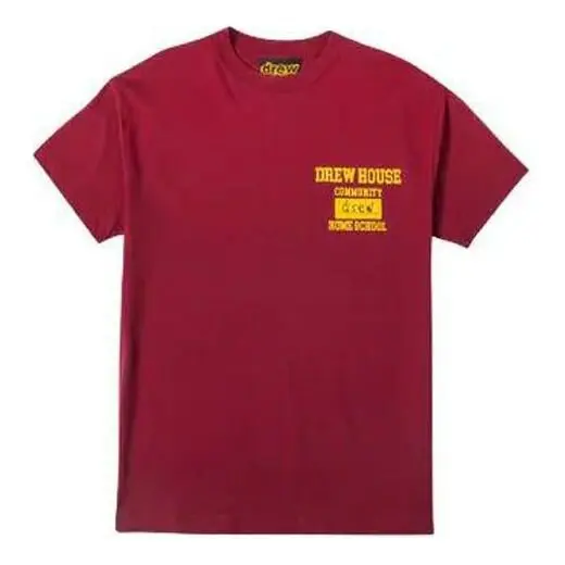 Drew House Burgundy Community T-shirt - Red