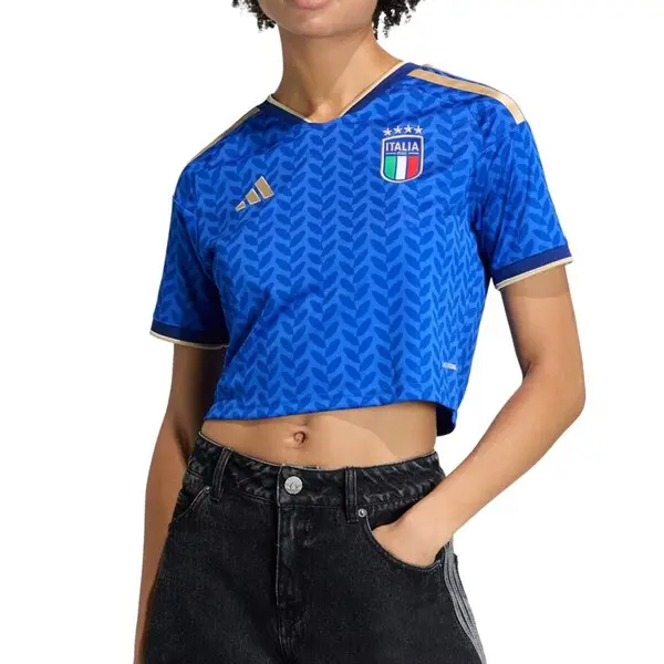 Adidas Italy 26 Home Cropped Jersey - Bold Blue