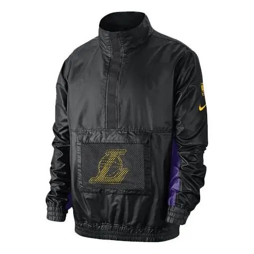 Nike Lightweight Nba Los Angeles Lakers Sports Jacket - Black