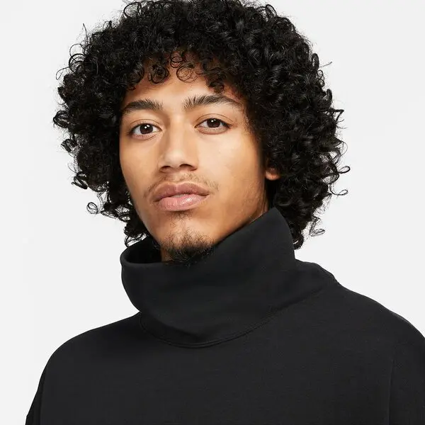 Nike Tech Fleece Reimagined Oversized Turtleneck Sweatshirt - Black