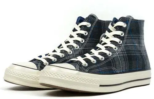 CONVERSE Chuck 70 Hi Plaid Pack Sneakers - Black