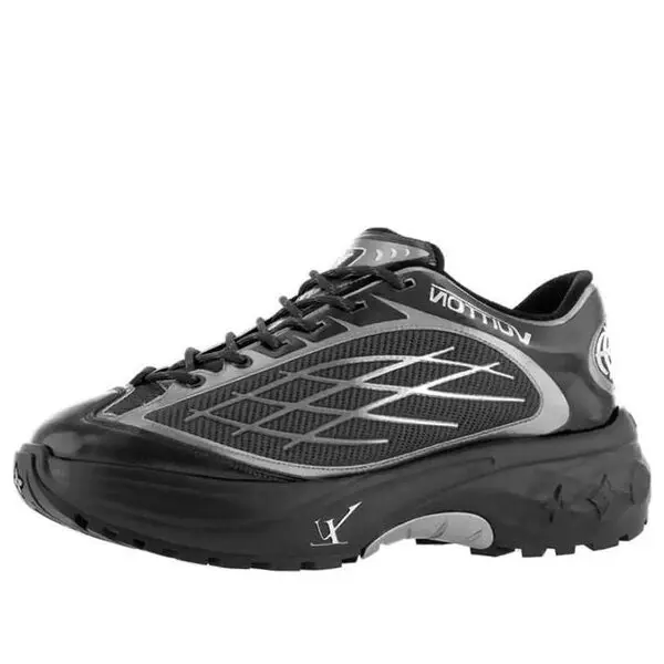 LOUIS VUITTON Discovery Lace Up Sneakers - Black/grey