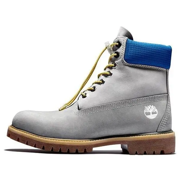 Timberland Premium 6 Inch Lace-up Waterproof Boots - Grey/blue/yellow