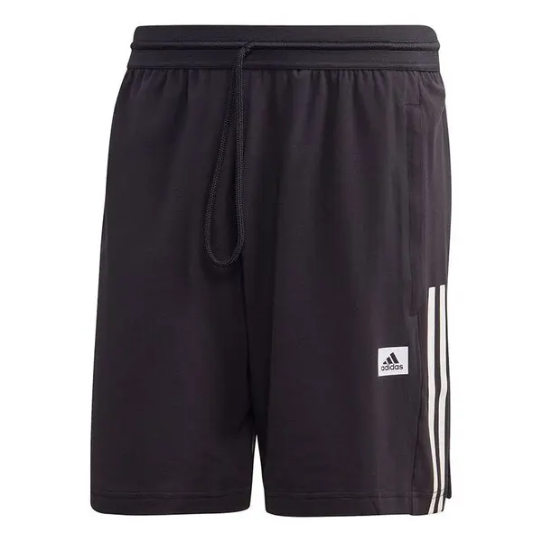 Adidas M D2m Motion Sports Shorts With Stripes - Black
