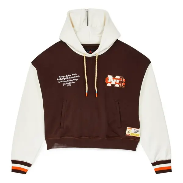 JORDAN X Maison Chateau Rouge Colorblock Splicing Hoodie - Default Color