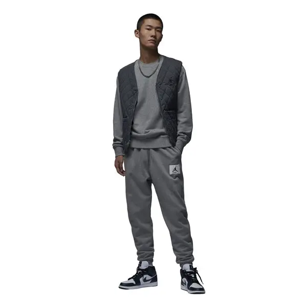 JORDAN Essentials Loopback Fleece Crew-neck Sweatshirt 'grey