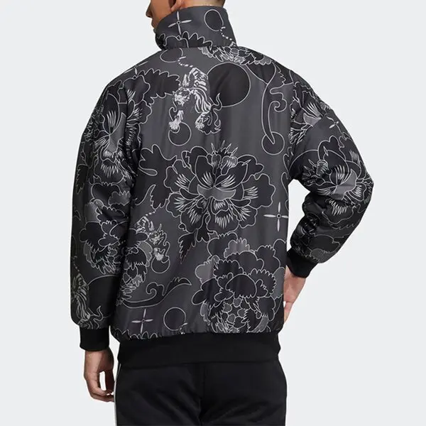 Adidas Reversible Fleece Jacket With Graphic Print