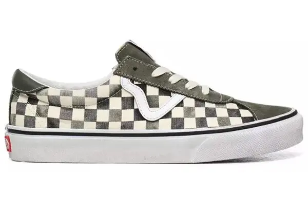 VANS Sport Grey Checkboard Sneakers - Gray/white