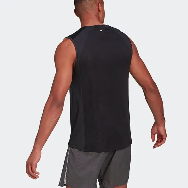 Adidas Sleeveless Running Sports Vest - Black