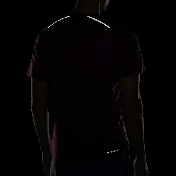 Nike Short Sleeve Running T-shirt - Wine Red