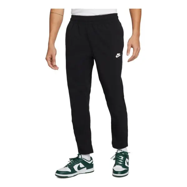 Nike Woven Solid Color Small Label Lacing Casual Sports Pants/trousers/joggers Black - Multi-color