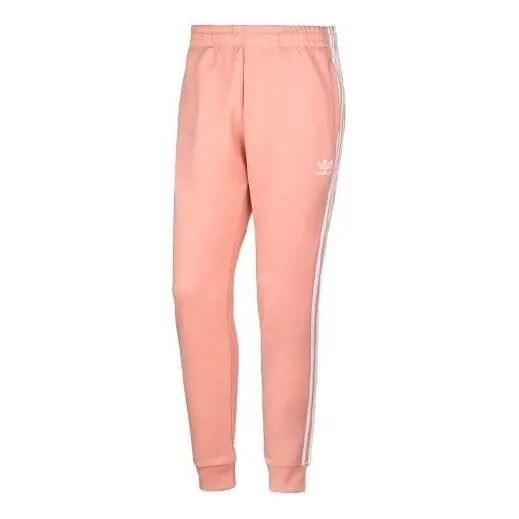 Adidas Originals Sst Tp Solid Color Straight Sports Pants - Pink