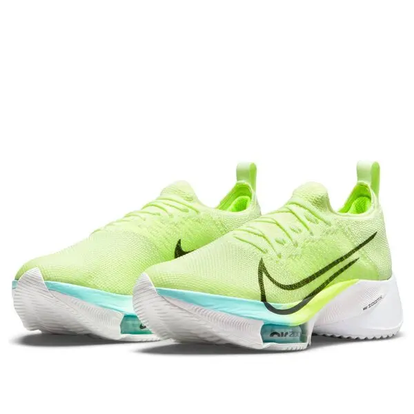 Nike Zoom Tempo Next% Flyknit Athletic Sneakers - Green/white