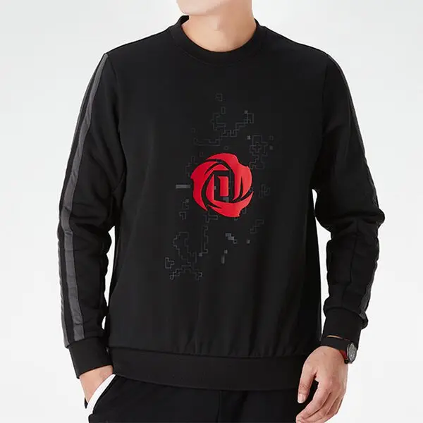 Adidas Crewneck Pullover With Rose Graphic