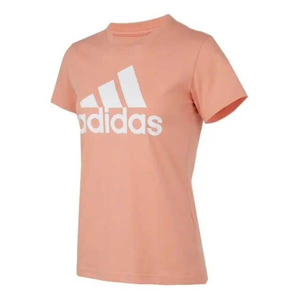 Adidas Bl T Logo Printing Round-neck T-shirt - Pink