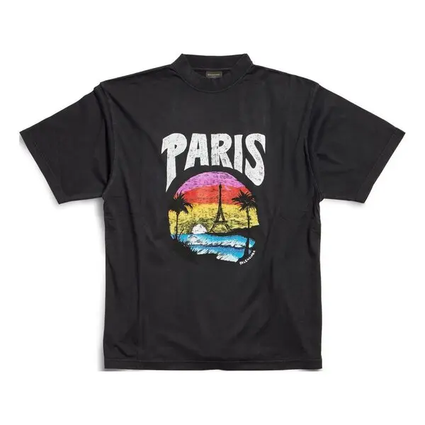 Balenciaga Tropical T-shirt Medium Fit - Black