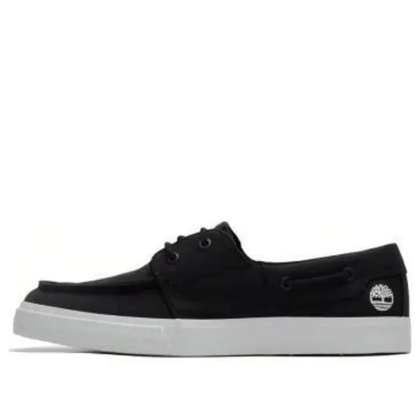 Timberland Low Top Lace Up Canvas Sneakers - Black