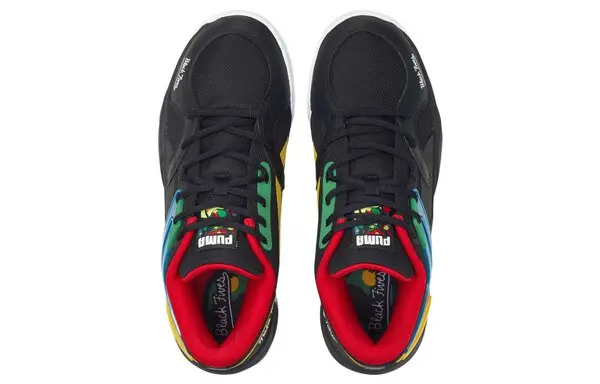 PUMA Black Fives X Trc Blaze Court Basketball Sneakers - Black/red/blue