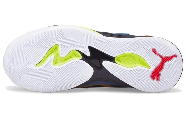 PUMA Black Fives X Trc Blaze Court Basketball Sneakers - Black/red/blue