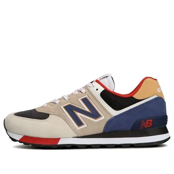 NEW BALANCE 574 Sneakers - Cream/blue/brown