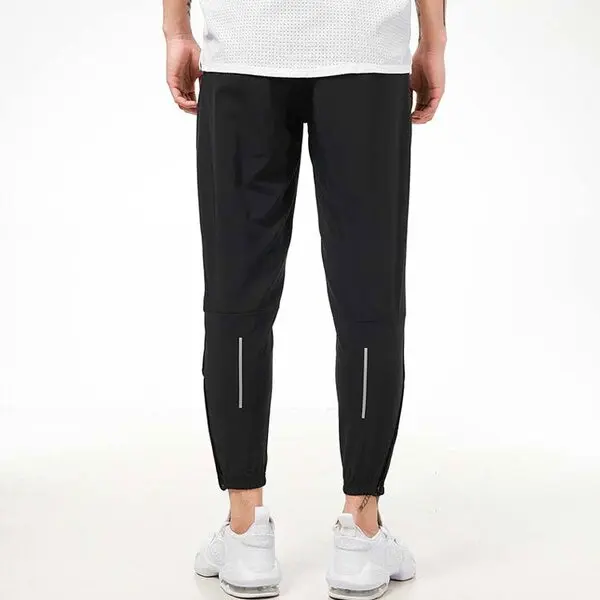 Nike Dri-fit Running Training Quick-dry Zipper Sports Pant Male - Black