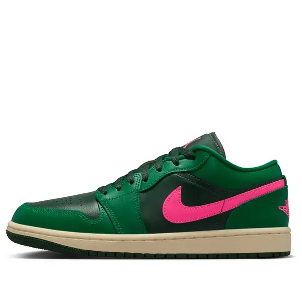 JORDAN 1 Low Sneakers - Fir/malachite/pink Blast