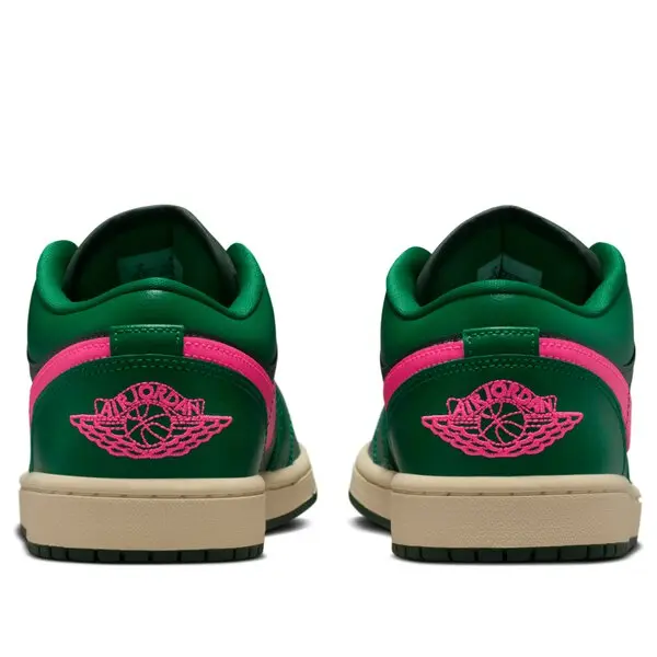 JORDAN 1 Low Sneakers - Fir/malachite/pink Blast