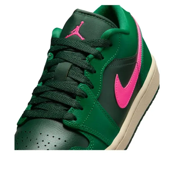 JORDAN 1 Low Sneakers - Fir/malachite/pink Blast