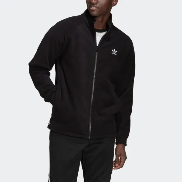 Adidas Adicolor Classics Trefoil Teddy Fleece Zip Up Jacket
