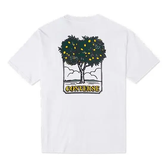 CONVERSE Graphic Print Short Sleeve T-shirt - White