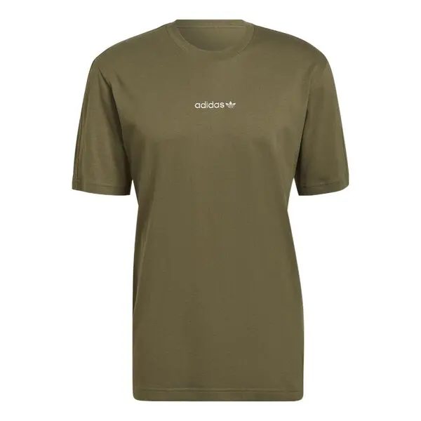 Adidas Originals Logo Printing Round Neck Short Sleeve Green - Default Color