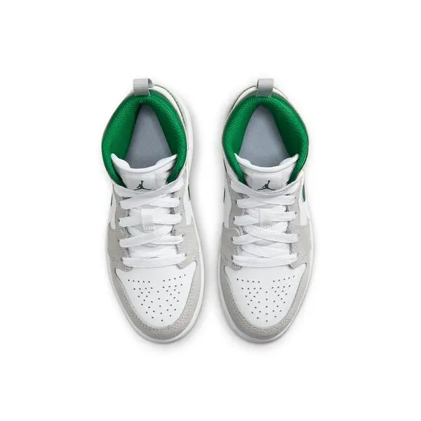 JORDAN 1 Mid Se "grey Pine Green - White/green