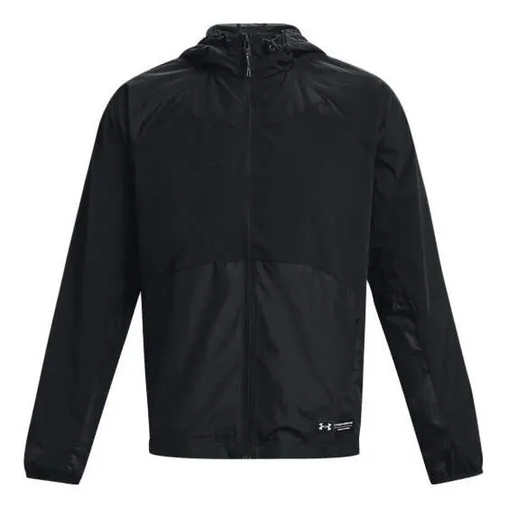 Under Armour Rush Woven Full-zip Hooded Jacket - Black