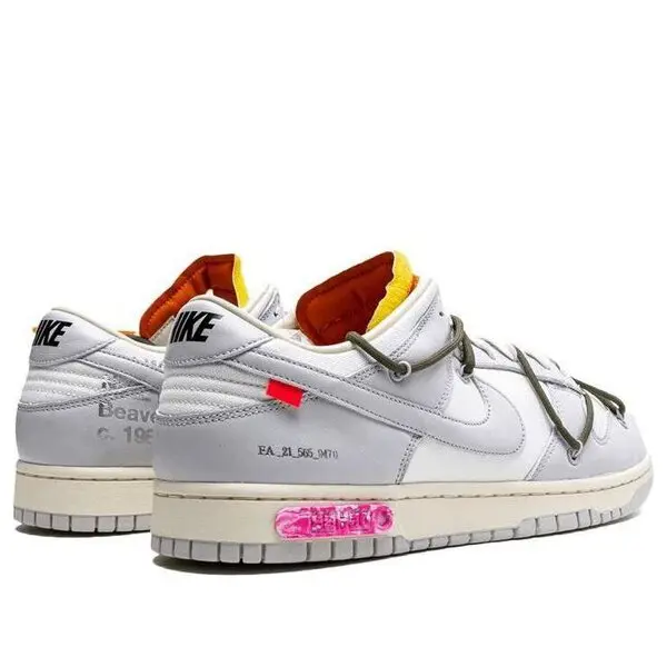 Nike X Off-white Dunk Low 'lot 22 Of 50 - Gray/white