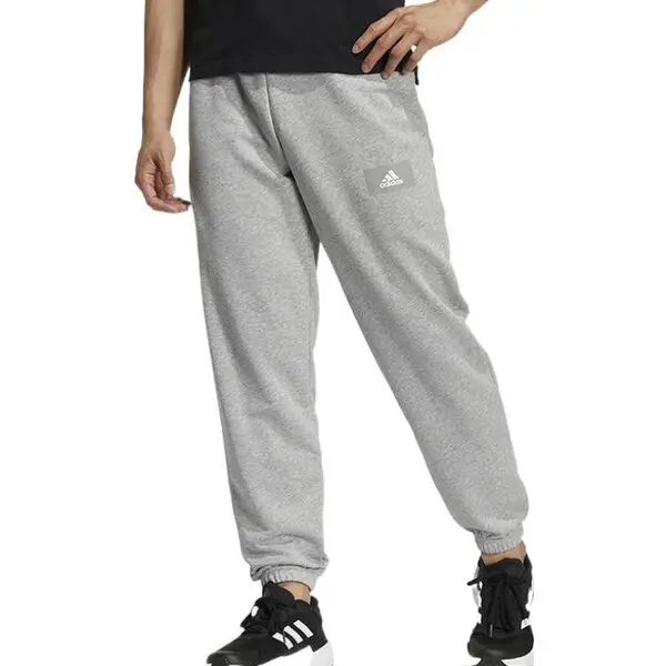 Adidas Solid Color Logo Print Joggers