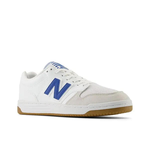 NEW BALANCE 480 Low Top Lace-up Sneakers - White/blue