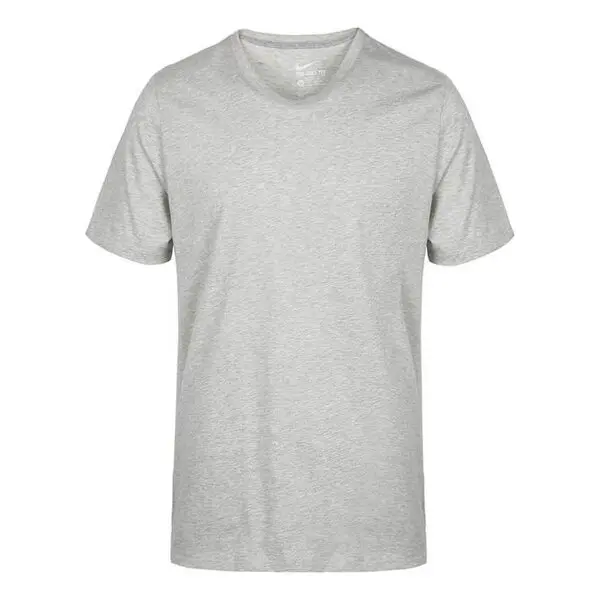 Nike Solid Color Pullover Crew Neck T-shirt 'grey - Gray