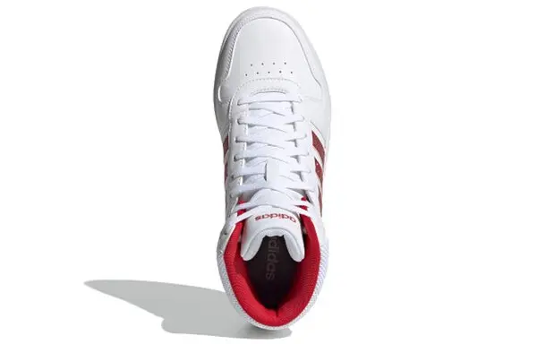 Adidas Hoops 2.0 Mid Top Sneakers - White/red