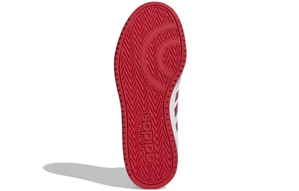 Adidas Hoops 2.0 Mid Top Sneakers - White/red