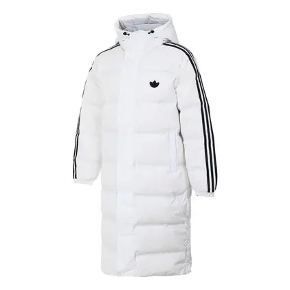 Adidas Long Puffer Jacket - White/black